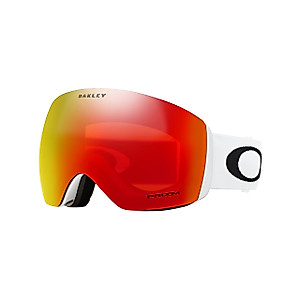 Oakley Flight Deck L Prizm Snow Goggles Matte White With Prizm Torch Lens + Case