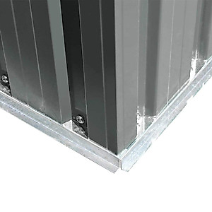 FAMIROSA Garden Storage Shed Double Sliding Doors Outdoor Tood Shed Patio Lawn Care Equipment Pool Supplies Organizer Storage Cabinet Backyard Garden Shed Tool Sheds 80.3X 52x 73.2inch Grey