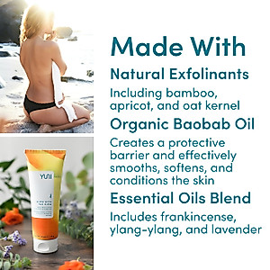 YUNI Beauty Face & Body Scrub (4oz) Glow with the Flow Exfoliating Wash for Glowing Skin - Exfoliate & Energize - Improve Dry, Dull Skin - All Natural, Paraben-Free, Cruelty-Free