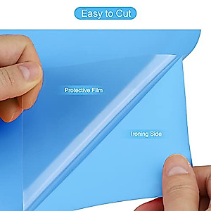 MECCANIXITY Heat Transfer Vinyl Rolls, 12" x 35 Feet HTV Vinyl, Lake Blue HTV Vinyl Iron on Vinyl Heat Vinyl Design for Shirts, Pillows, Hand Bags, Hats