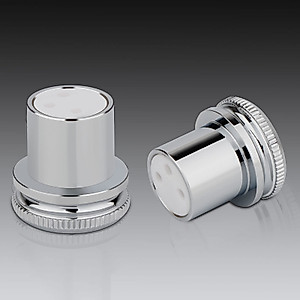 Monosaudio XLR Female Plugs 2Pcs XLR Dust Caps XLR Shorting Plugs Shileding Caps Noise Stopper Dust Proof Protectors XLR Connector Covers for Audio,Speakers, Subwoofers,Amplifier(Rhodium Plated)