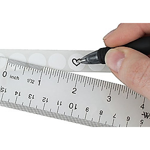 ChromaLabel 0.50 Inch Round Label Removable Color Code Dot Stickers, 1000 Labels per Roll, White