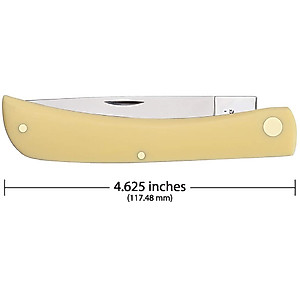 Case WR XX Pocket Knife Yellow Synthetic Sod Buster Item #038 - (3138 Cv) - Length Closed: 4 5/8 Inches