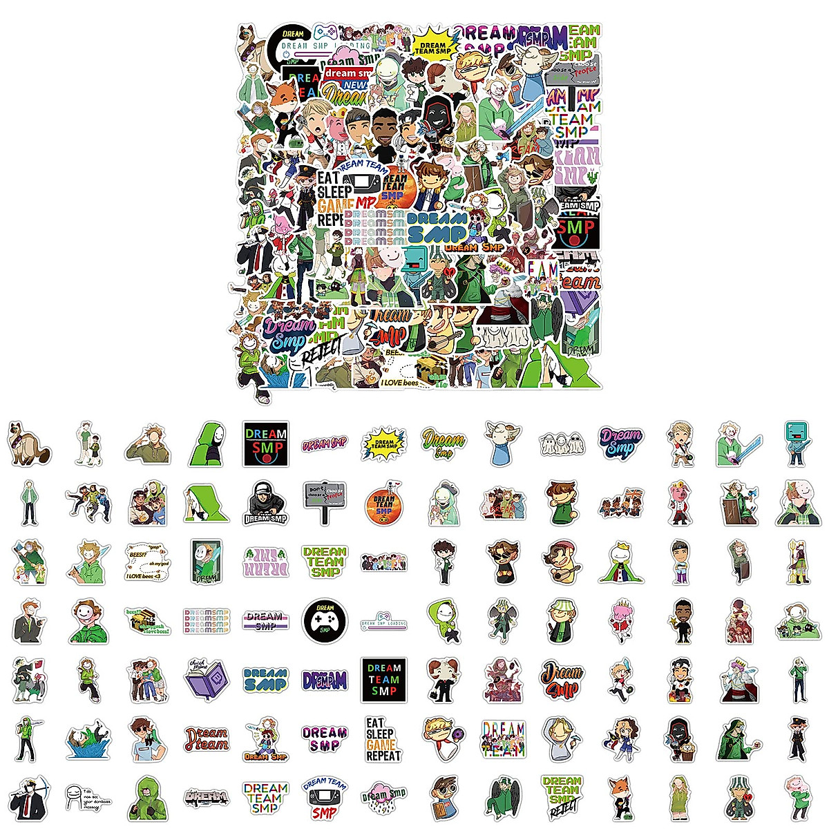 100 Pcs Game Stickers Pack 100,Vinyl Waterproof Stickers for Laptop & Water Bottles,Aesthetic Skateboard Stickers for Teens (smp01-B)