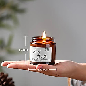 Just Breath Scented Candles, Natural Soy Candle for Home Scented, hand-poured Jar Candle, Gifts for Women/Men/Families/Friend/Colleague, as Birthday/Holiday/Relaxation Gifts (3.5oz)