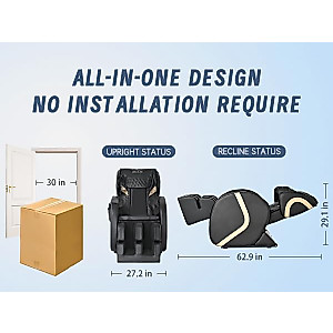 BIADNBZ Massage Chair with Zero Gravity for Office Home, Black