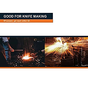 1095 Steel Flat Stock Steel Bar High Carbon (8pcs, 12"x1.5"x0.12") for 1095 Knife Making Steel