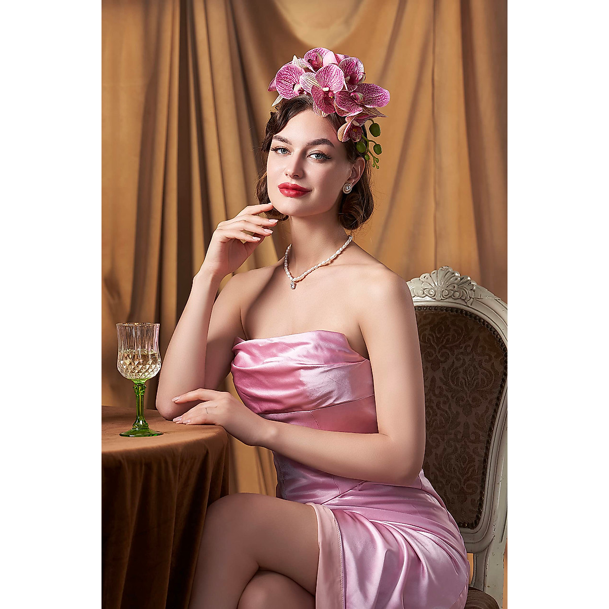 Coucoland Flower Hat Fascinators for Women - Pink Fancy Tea Party Church Derby Cocktail Hats Floral Fascinator Headband