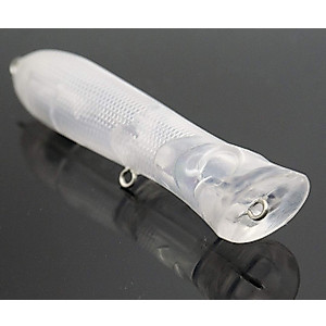 10 pcs ABS Unpainted Popper Bait Fishing Hard Lure Body crankbait 82mm 9.26g Blank Lures 8183# Free Eye