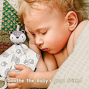 Fvntuey Baby Shower Gifts, Boy Gifts Basket Includes Newborn Blanket Lovey Security Wooden Rattle Toy, Funny Bibs Socks & Greeting Card - Gift Set for Boys