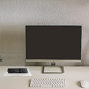 Zeshan Pop up Outlet Desktop Connection Box with 2 Independent Power, USB, RJ45, VGA, HDMI, 3.5 mm Audio for Office Black