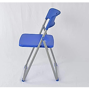 Yosogo Ergonomic Compact Portable Steel Frame Plastic Foldable Chair for Home, Restaurant, Student and Office (Blue)
