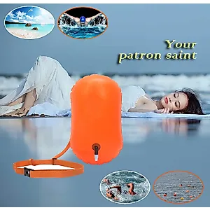 Swim Buoy for Open Water Swimmers Triathletes Kayakers Snorkelers, Swim Float for Open Water Swim Buoy Float for Swim Safety Swim Training