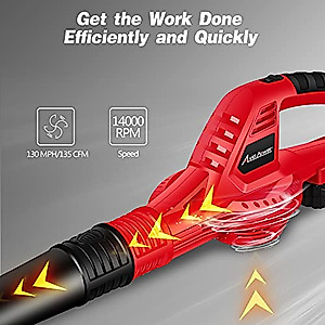 AVID POWER Leaf Blower, 20V Cordless Leaf Blower with 2.0Ah Battery and Charger, 130 MPH Electric Leaf Blower Light Duty