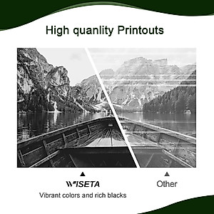 WISETA Remanufactured Ink Cartridge Replacement for HP 62XL 62 XL for Envy 5540 5640 5660 5663 7640 7644 7645 Officejet 5740 5741 8040 OfficeJet 200 250 Series Printer (2 Black)