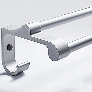 YIONEWIN Bathroom Towel Rack Towel Bar Space Aluminum Towel Rack Double Towel Bar Wall Mounted Towel Shelf Towel Storage Bath Towel Rail for Bathroom Kitchen Towel Holder Towel Rail(60cm)