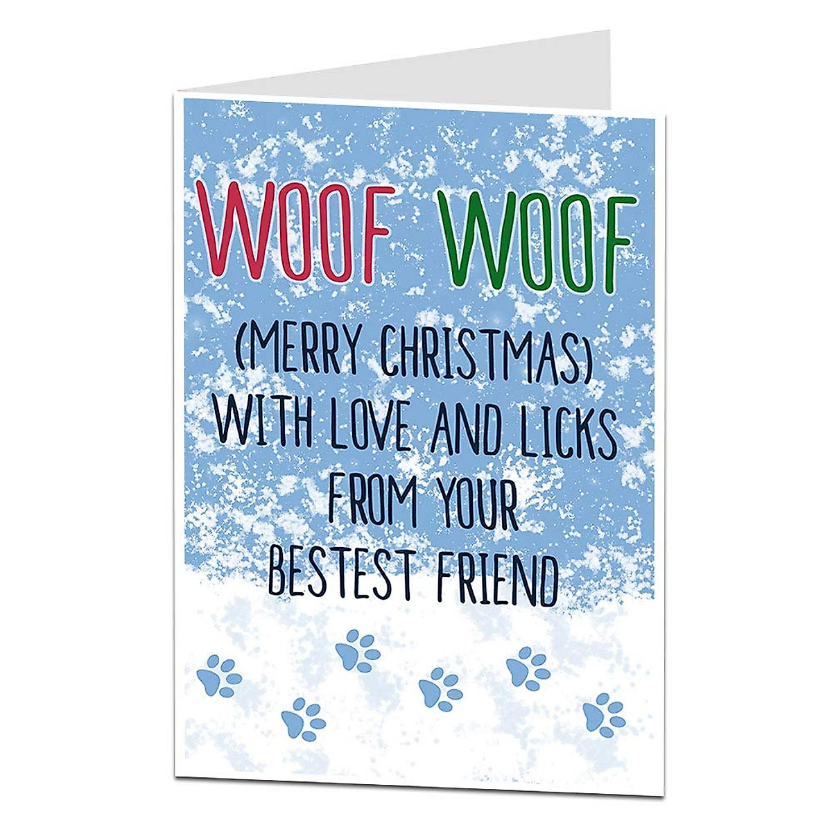 LimaLima Christmas Card From The Dog Funny Pet Theme Perfect For Mum Dad Husband Wife
