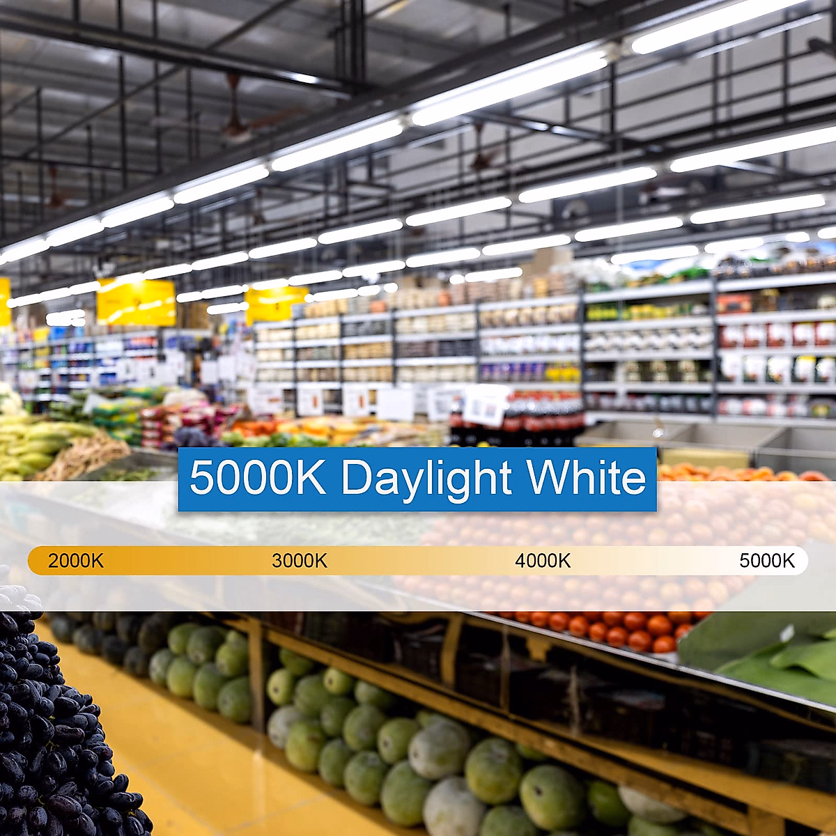 Ghiuop T8 LED Bulbs 4 Foot, 12 Pack 36W 4680LM 5000K Daylight White Type B 4FT LED Tube Lights, T8 T10 T12 Fluorescent Replacement Bulbs, Ballast Bypass, V-Shaped, Double Ended Power, Clear Cover