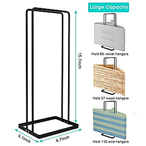 Hanger Storage Stacker Stand, Holds Up 110 Wire Clothes Hangers for Laundry Room Closet Space Saving, Portable Sturdy Hanger Organizer Rack Holder for Adult and Child Clothes Hangers, Keep Room Tidy