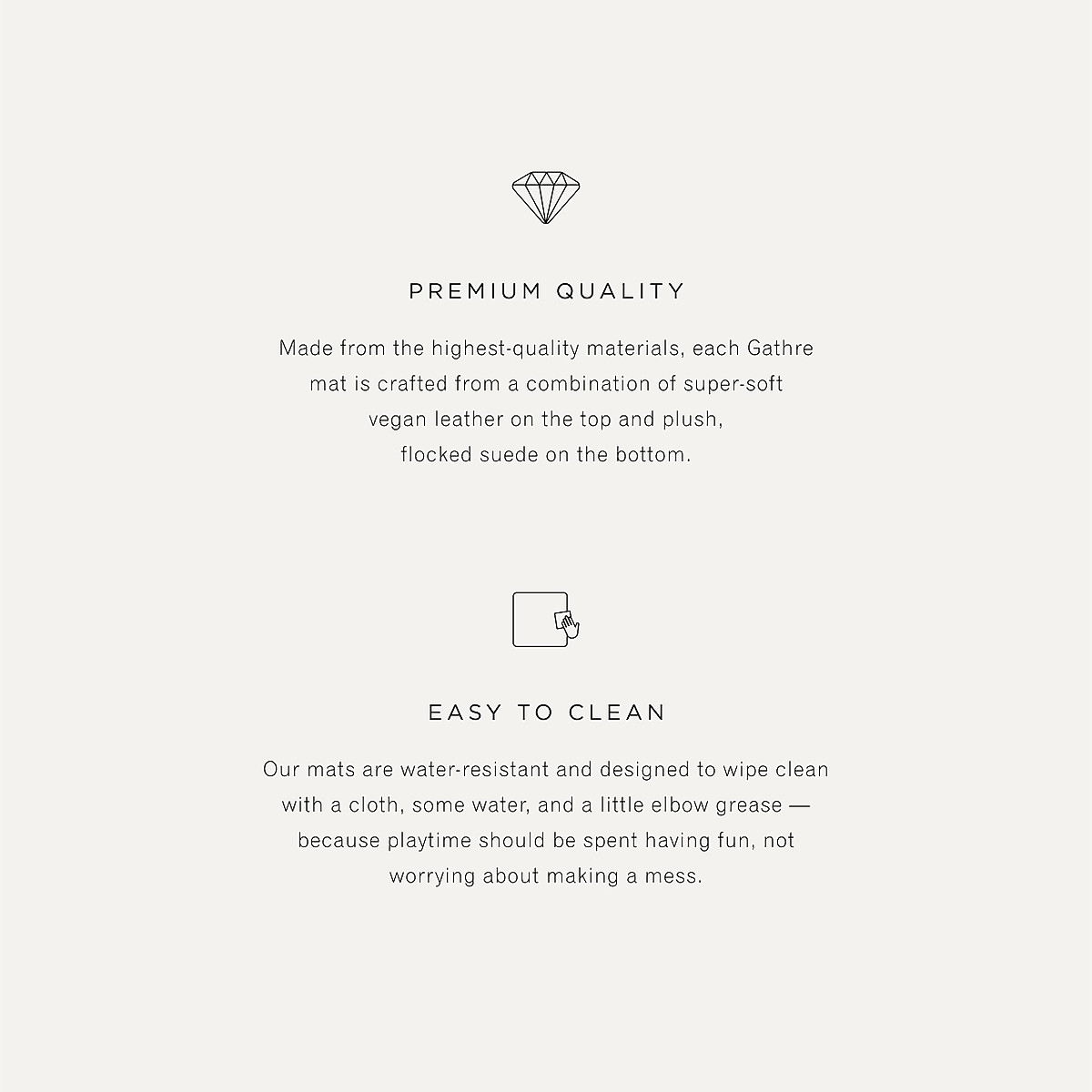 Gathre Mat - Micro+ | Luxurious, Faux-Leather Drop Cloth | Perfect Craft Time, Picnic or Beach Blanket | Wipeable, Waterproof, Mat for Under High Chair | 16in x 30in, Camel