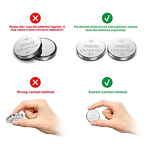 GutAlkaLi CR2032 Lithium 3V Battery, Electronic Coin Cell Button for Toys Calculators Watches(40 Pcs)