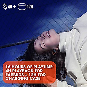 JBL Tune 120 Wireless Earbud Headphones with JBL Charging Case and Hardshell Case Bundle (White, Tune 120)