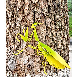 GIFTME 5 Metal Mantis Garden Yard Art Decor Set of 2 Lawn Patio Tree Ornaments Sculpture