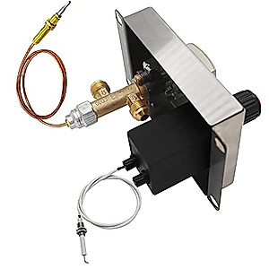 MCAMPAS 50,000 BTU Low Pressure LPG Propane Gas Flame Failure Safety Control Valve Kit with Thermocouple for Outdoor Gas Firepit .Fireplace. Heater