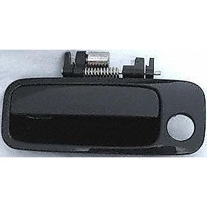 Replacement Front Door Handle Lh, Outside, Smooth Black, W/ Keyhole compatible for Camry / Es300 97-01, Japan/usa Built