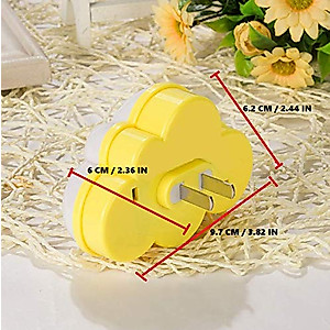 WIROJ Baby Night with Light Sensor Plug in Intelligent Soft LED Wall Nursery Lamp LED Cloud Nightlight for Kids for Children’s Bedroom Hallway for Baby Nursery Child Room