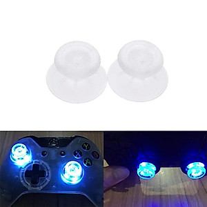 DIY Analog Color LED Light Up Thumb Sticks Joysitck Mod with Clear Thumbstick Caps for Sony Playstation 4 PS4 Controller