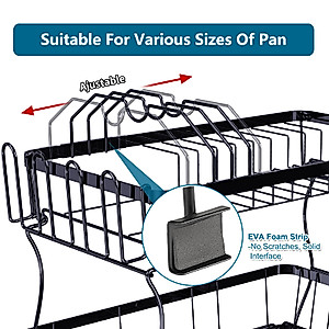 Johamoo Dish Drying Rack with Drainboard, 2 Tier Dish Rack for Kitchen Counter, Large Capacity Dish Drainer Set with Utensils Holder, Black