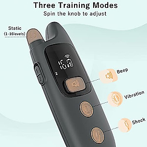 PATPET Dog Shock Collar with Remote - 3 Modes Rechargeable Shock Collar for 2 Dogs, IPX7 Waterproof Dog Training Collar with Remote Security Keypad