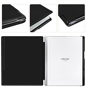 Aippdo Case for Remarkable Paper Pro Tablet 11.8" (Released in 2024), Hard Back Shell Protective Book Folio Cover with Built-in Pen Holder, with Auto Sleep/Wake Function.