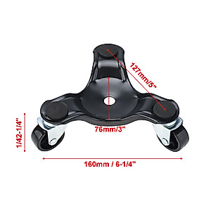 Patioer 12 Pack Steel Tri-Dolly Set, 3 Wheel Mover's Dolly for Moving Furniture, Appliance, Furniture Dolly Mover, 6 Inch