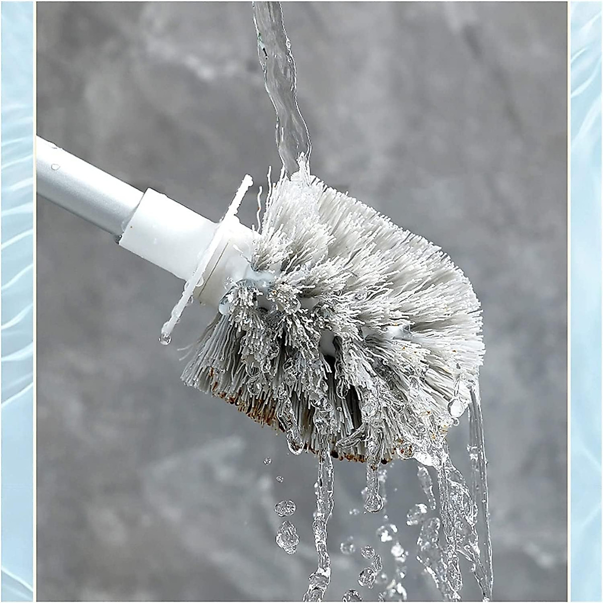 SAAKO Home Toilet Bowl Brush Floor Standing Toilet Brush Set with Tweezers Toilet Cleaner Brush for Bathroom Storage Cleaning