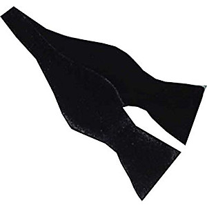 The Lapel Project Self Tie Black Velvet Bow tie tuxedo Velvet Bow tie Mens & Womens Adjustable