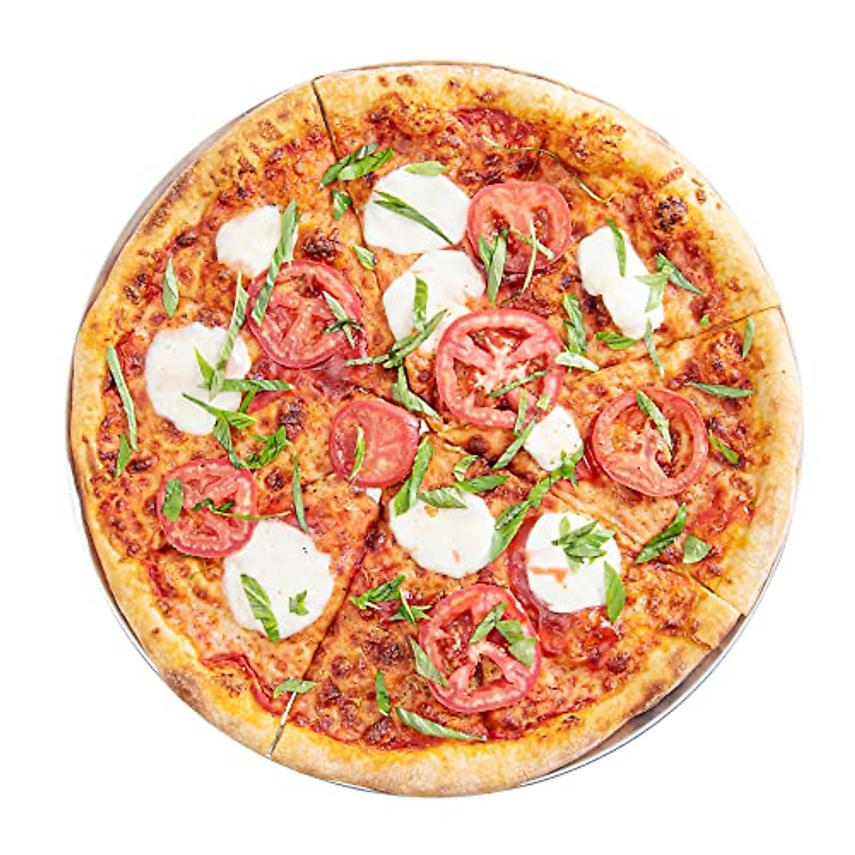 Restaurantware Met Lux 16 Inch Commercial Pizza Pan 1 Coupe Style Pizza Cooking Tray - Heavy-Duty 18-Gauge Aluminum Round Baking Tray Oven-Baking For Pizzas & More