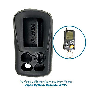 Keyless2Go Replacement for New Silicone Cover Protective Cases for Viper Python Remote 479V - Black - (2 Pack)