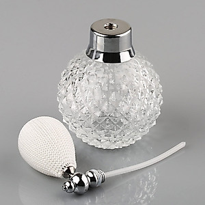 Coolrunner Crystal Art Vintage Style Refillable Perfume Atomizer Spray Bottle 100ml (Clear)