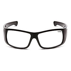 Pyramex Furix Safety Glasses, Black Frame/Clear Anti-Fog