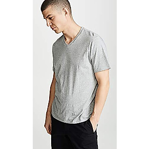 Vince Men's V-Neck T-Shirt, Heather Steel, Large