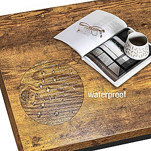 Lufeiya Small Computer Desk White Writing Table for Home Office Small Spaces 31 Inch Modern Student Study Laptop PC Writing Desks with Storage Bag Headphone Hook,White Black