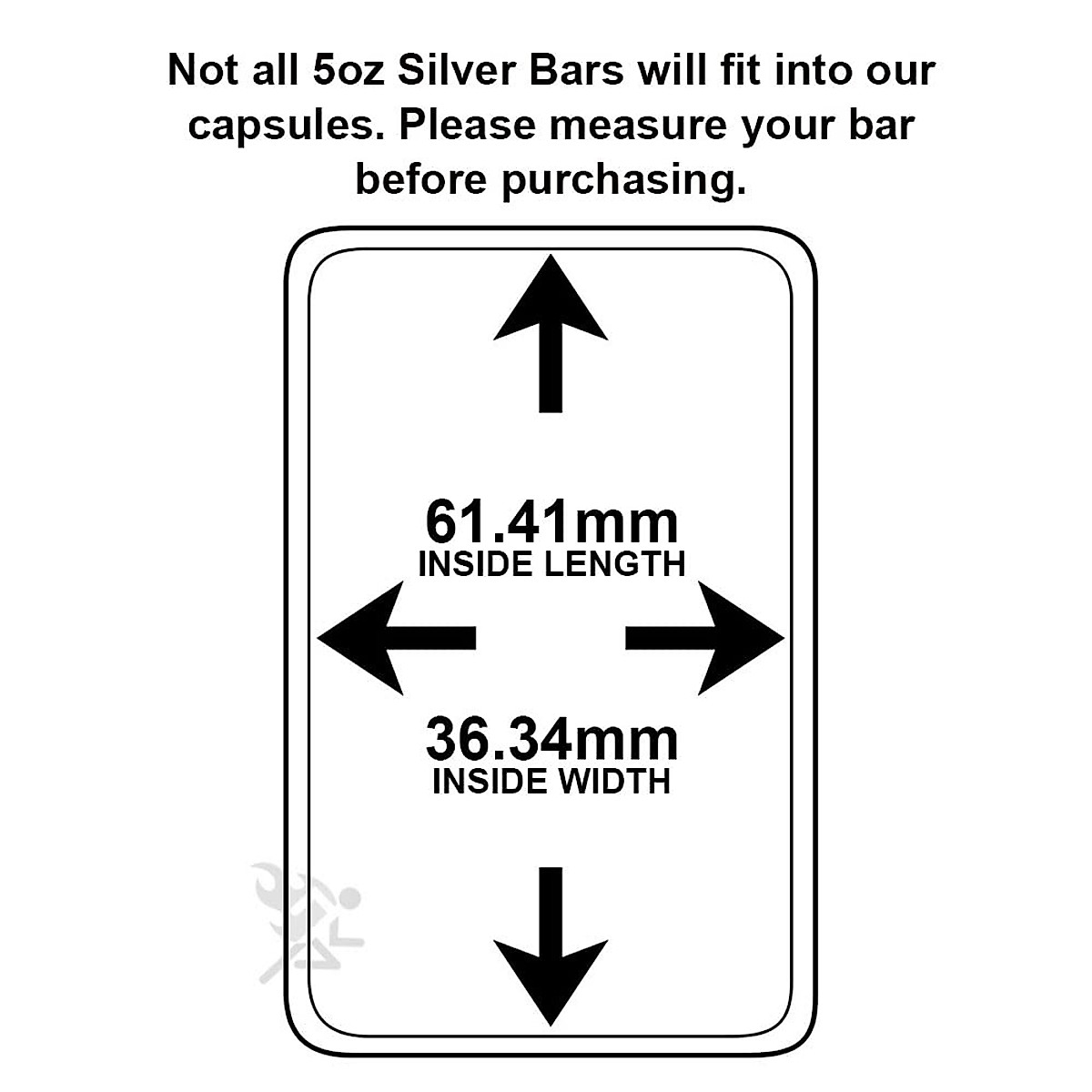 5oz Silver Bar Direct Fit Air-Tite Brand Capsule Holders, 5 Pack