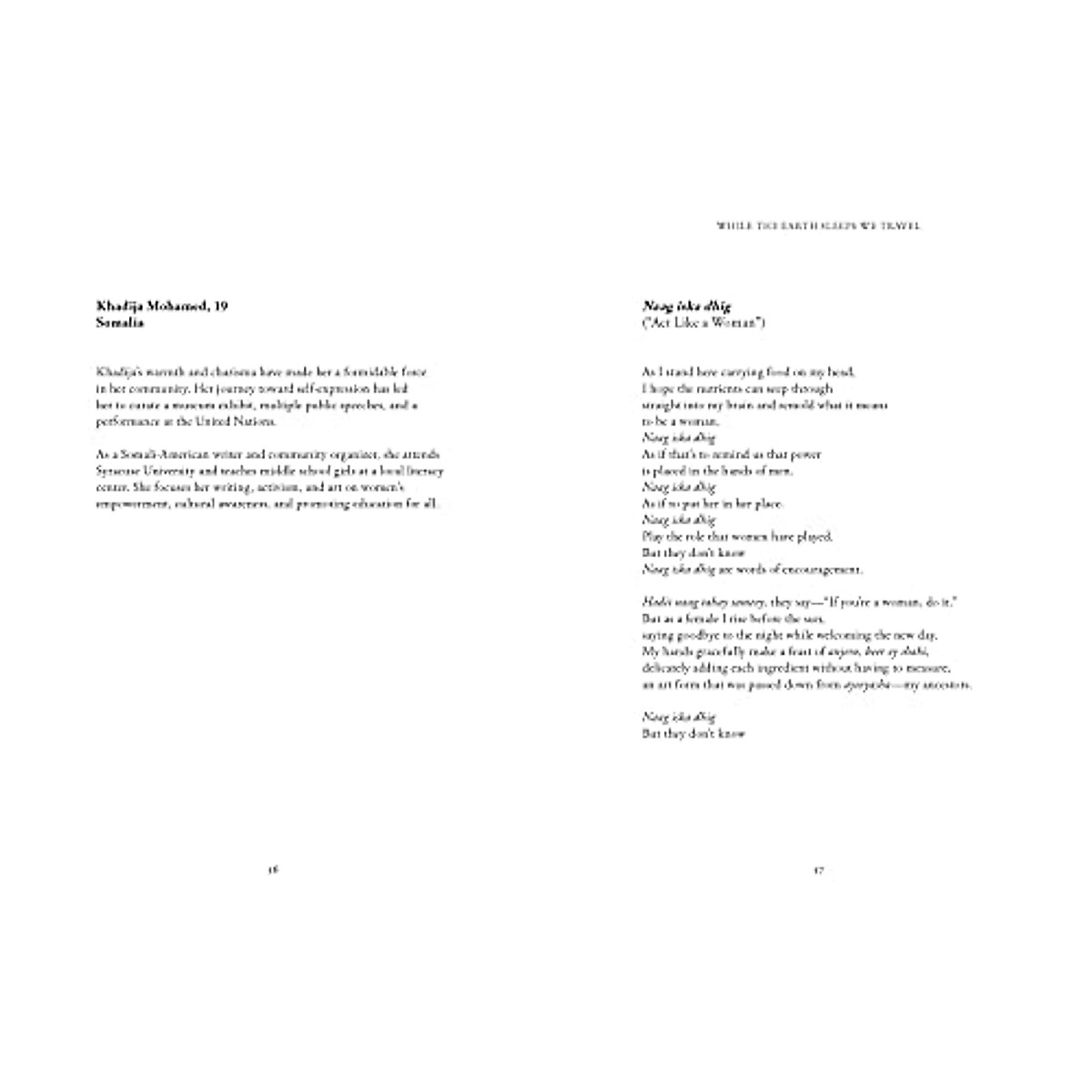 While the Earth Sleeps We Travel: Stories, Poetry, and Art from Young Refugees Around the World