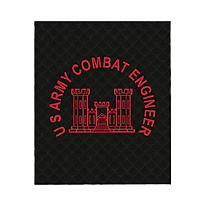Us Army Combat Engineer Blanket Throw Bedding Room Decor Flannel Blankets for Bed Sofa 50x80 Inches