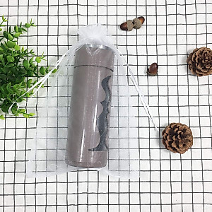 ANSLEY SHOP 50PCS 8x12 Inches Organza Gift Bags with Drawstring Gift Packaging Big Bags (White)