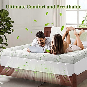 Shilucheng Twin XL Mattress Topper, Cooling Mattress Pad for Back Pain, Extra Thick 1000 GSM Down Alternative Fill, Soft Breathable Pillow Top Mattress Cover with 8-21" Deep Pocket (39"x80")