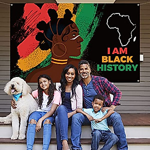 Pudodo Black History Month Backdrop Banner African American National Holiday Party Photography Background Wall Decoration