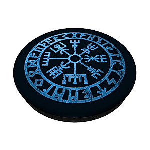 Vegvisir viking compass rune protection symbol Celts Nordic PopSockets Swappable PopGrip